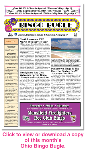 Ohio Bingo Bugle | Ohio’s only Bingo and Gaming Newspaper featuring the ...