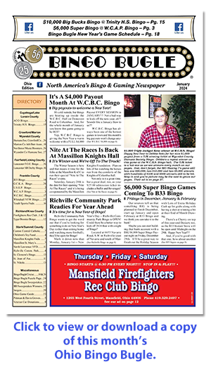 Ohio Bingo Bugle | Ohio’s only Bingo and Gaming Newspaper featuring the ...